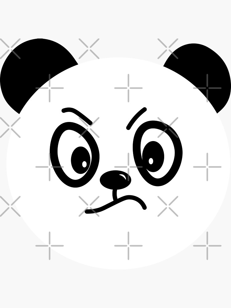"Angry panda bear" Sticker for Sale by SherabArts | Redbubble