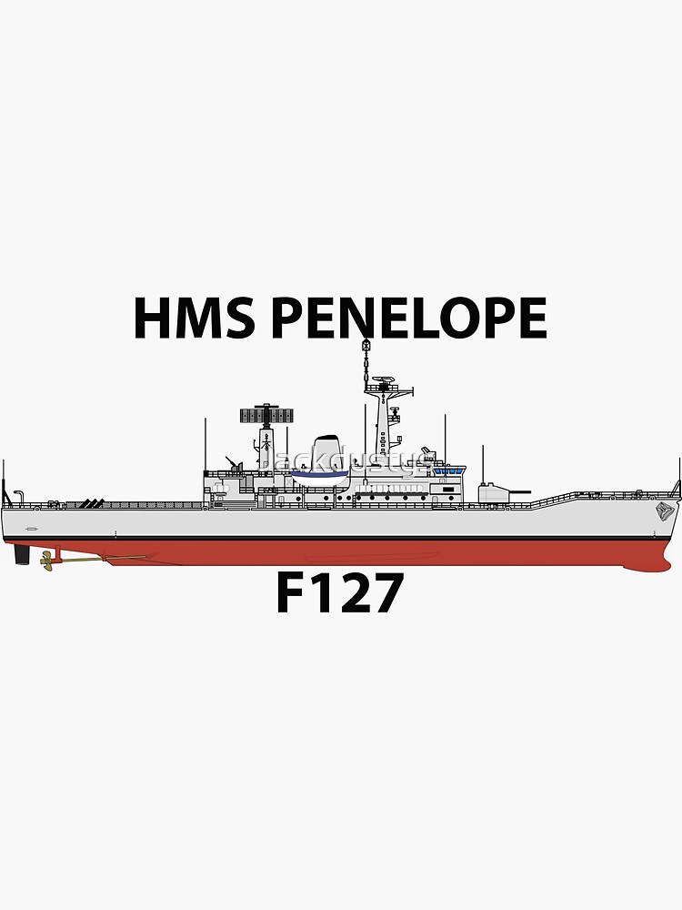 "HMS PENELOPE - F127 - LEANDER CLASS" Sticker for Sale by Jackdustys ...