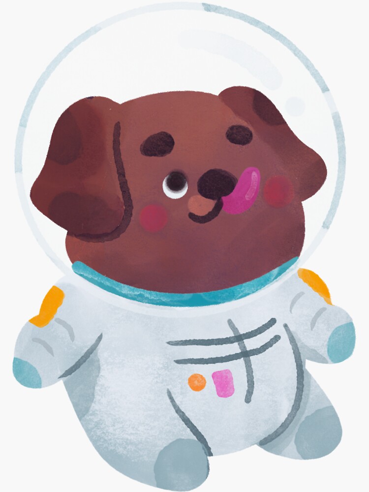 "Dogs adventure Laika, first space dog Soviet vintage space " Sticker ...