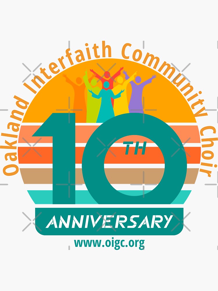 "OICC 10th Anniversary" Sticker for Sale by OIGC | Redbubble