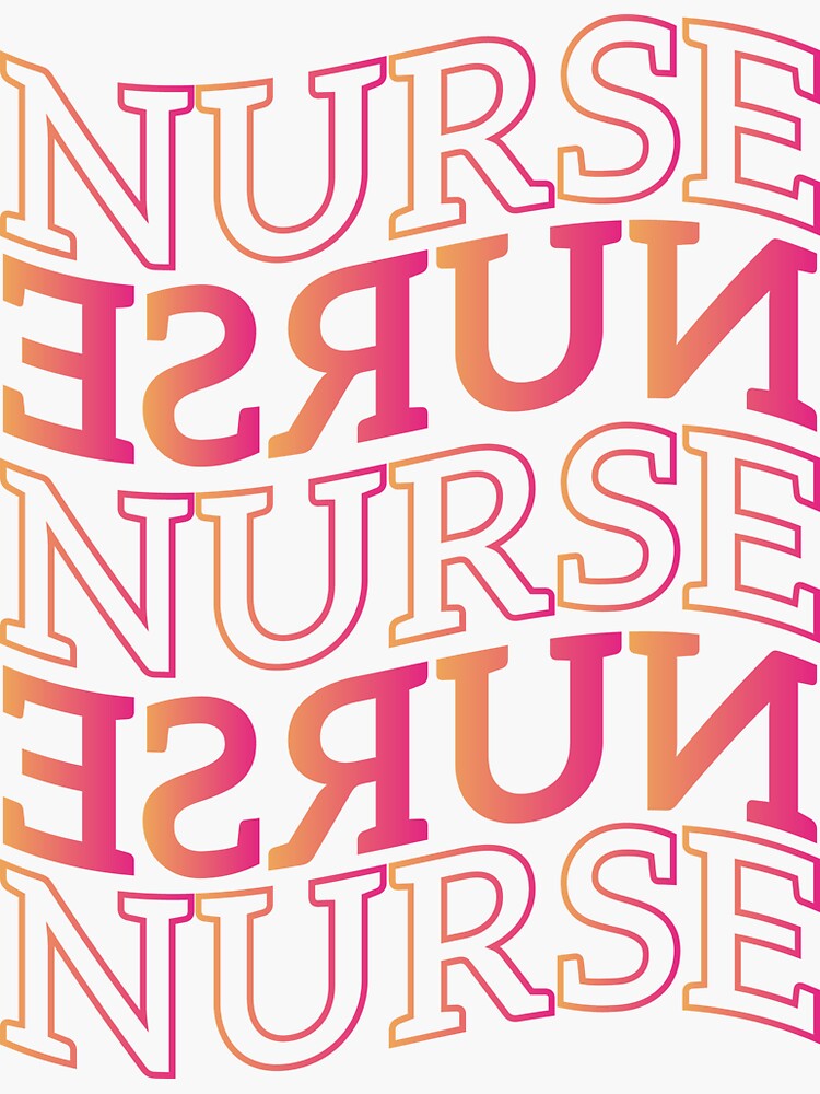"nurse nursing retro wave cute" Sticker for Sale by kotsdesign | Redbubble