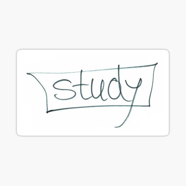 "Word study lettering | studious" Sticker for Sale by lausn | Redbubble
