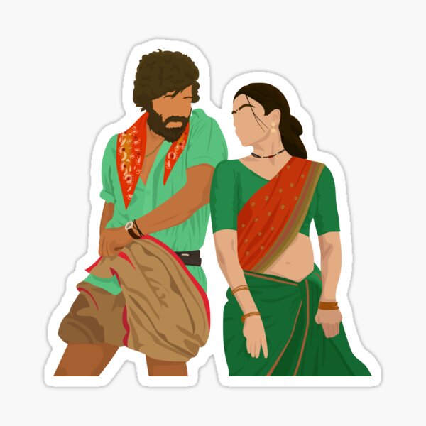 "Pushpa - Allu Arjun & Rashmika Mandanna" Sticker for Sale by filmy ...