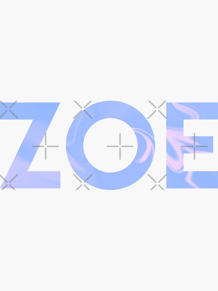 "Zoe Name" Sticker for Sale by ellebackup | Redbubble