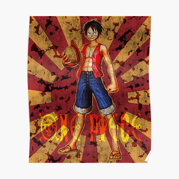 "One Piece Luffy" Poster for Sale by GoodArtPix | Redbubble