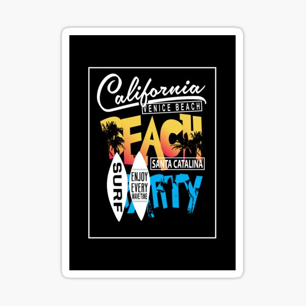 "Party at the Beach" Sticker for Sale by Urimagery | Redbubble