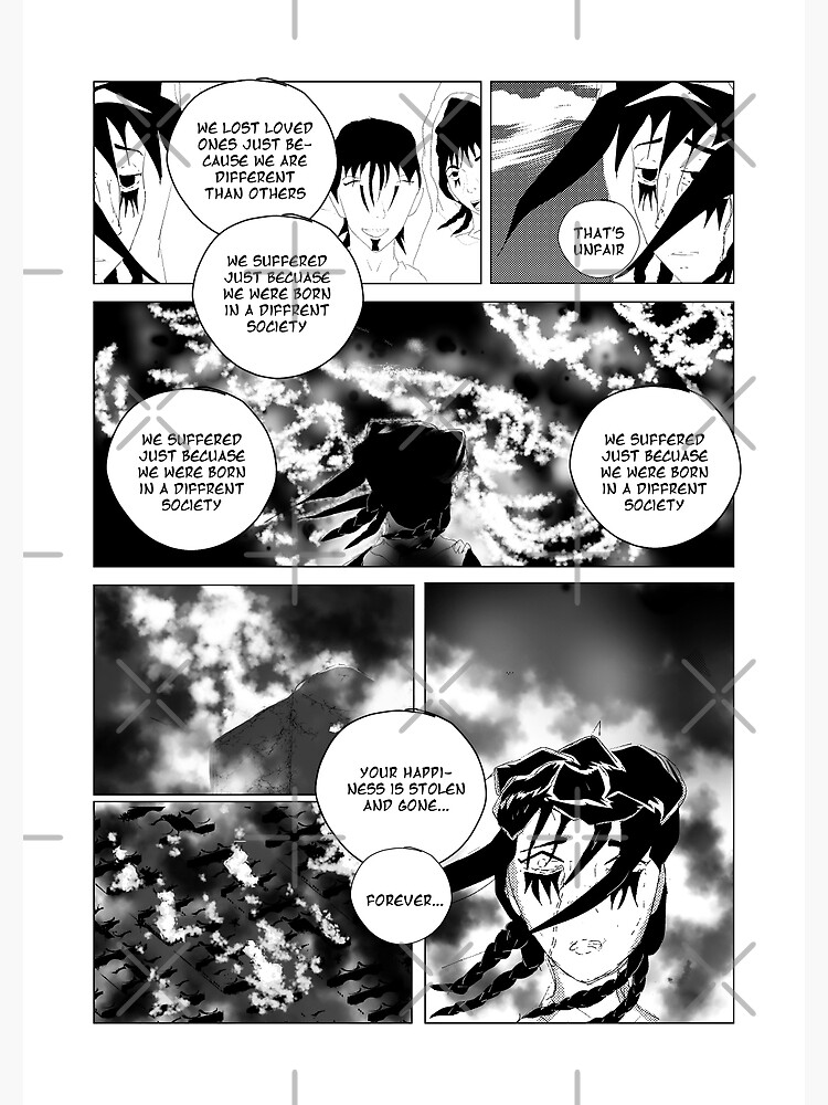 "Manga panel cool design: A sad story " Poster for Sale by Afachayes ...