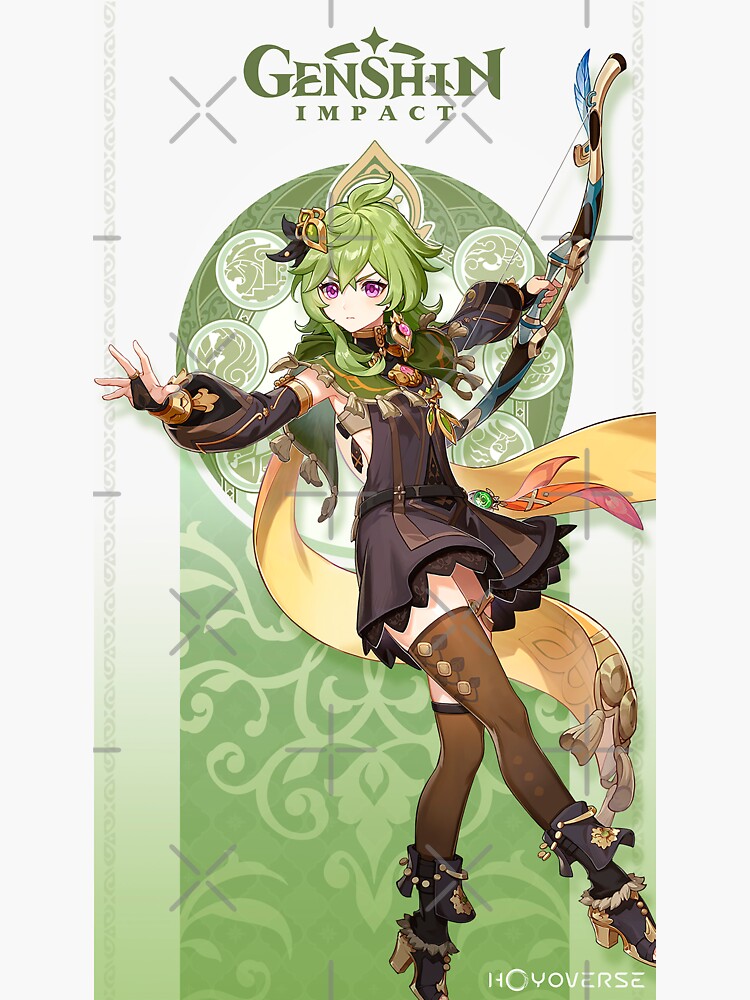 "Genshin Impact - Collei Character Official Poster" Sticker for Sale by ...
