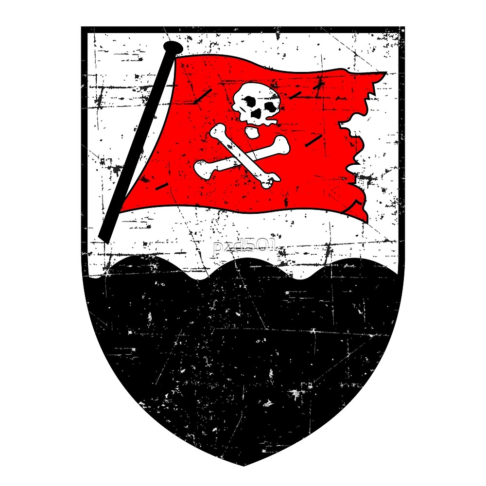 "Kriegsmarine U-boat U-189 - Red Pirate Flag - Grunge Style " by pzd501 ...