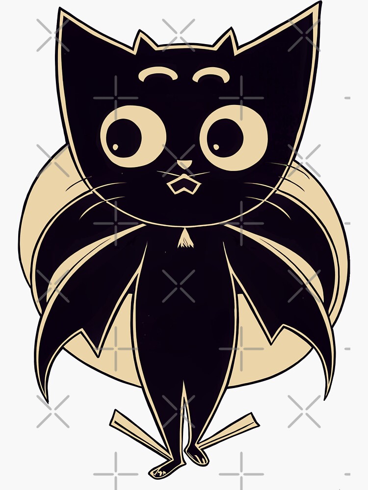 Pegatina «Catty un poco chiflado de dibujos animados» de ...