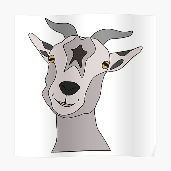 "Derpy Goat" Poster for Sale by it-me-designs | Redbubble