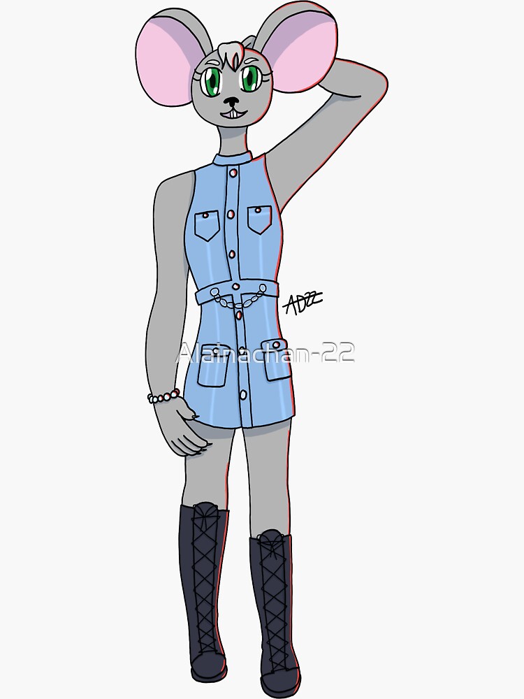 "Mimi the Ysoki Pilot in Denim" Sticker for Sale by Alainachan-22 ...