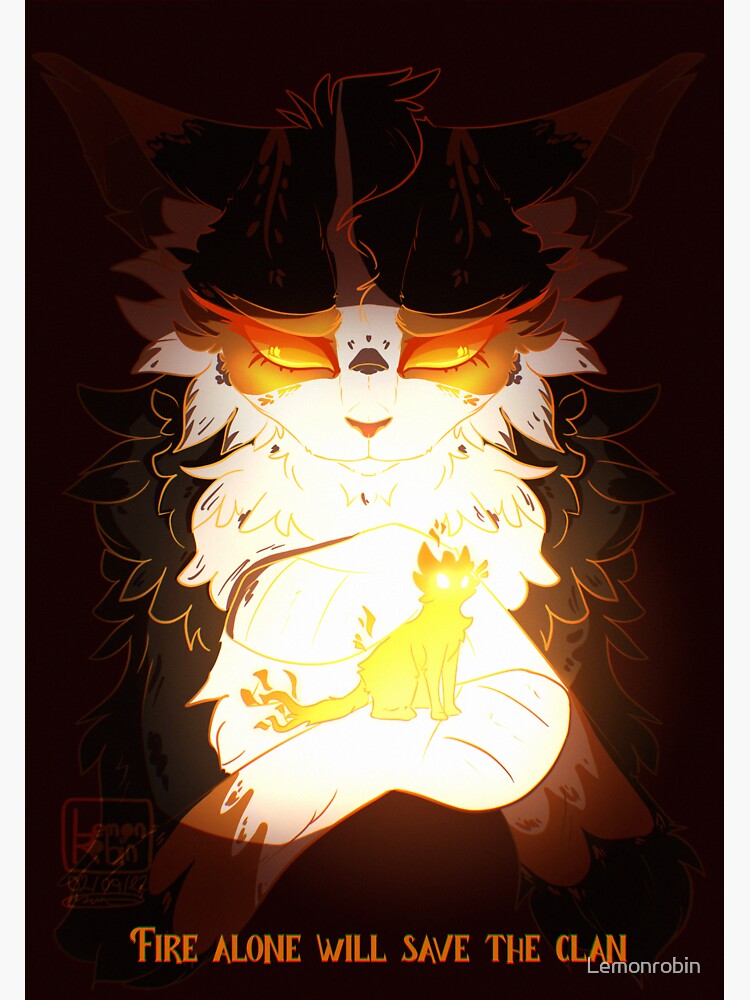 "Fire alone will save the clan warrior cats " Sticker for Sale by ...