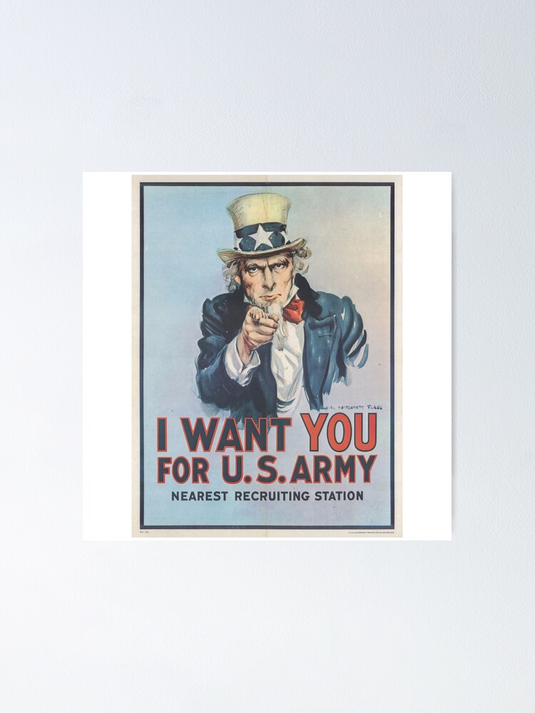 "Uncle Sam wants you classic pose " Poster for Sale by lucyshome ...