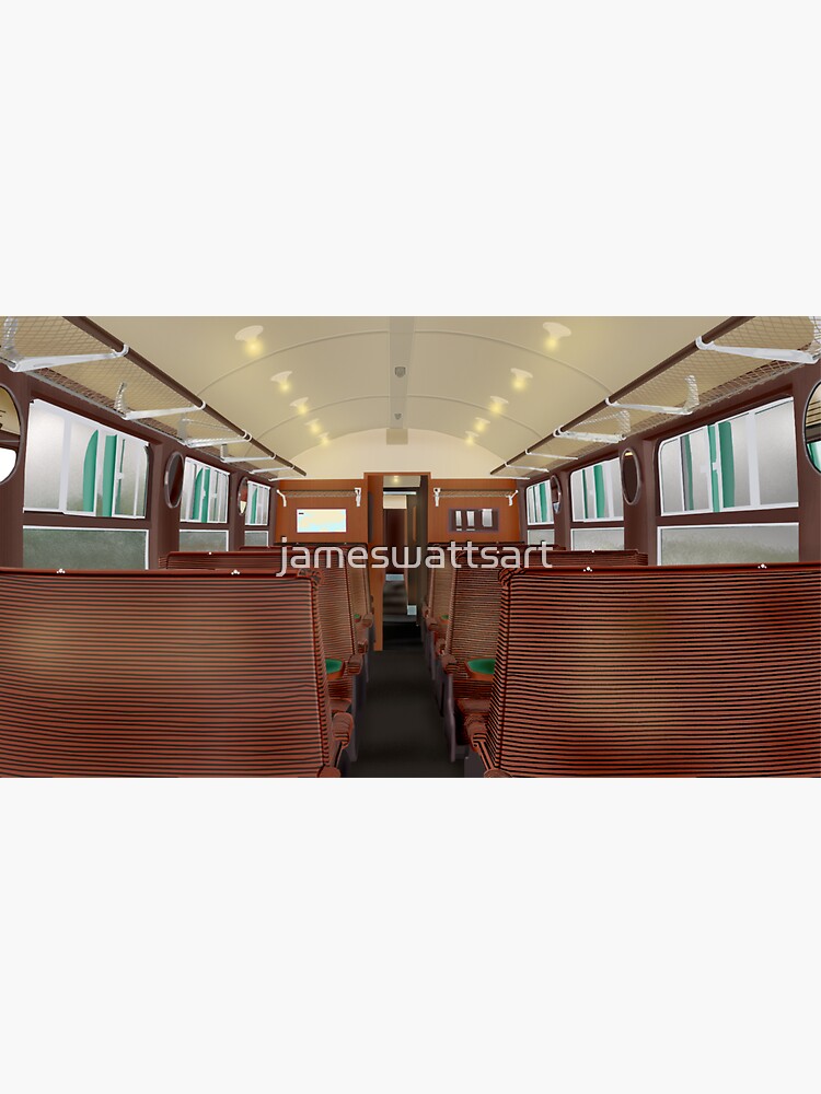 "Bulleid Mk1 Coach Interior" Sticker for Sale by jameswattsart | Redbubble