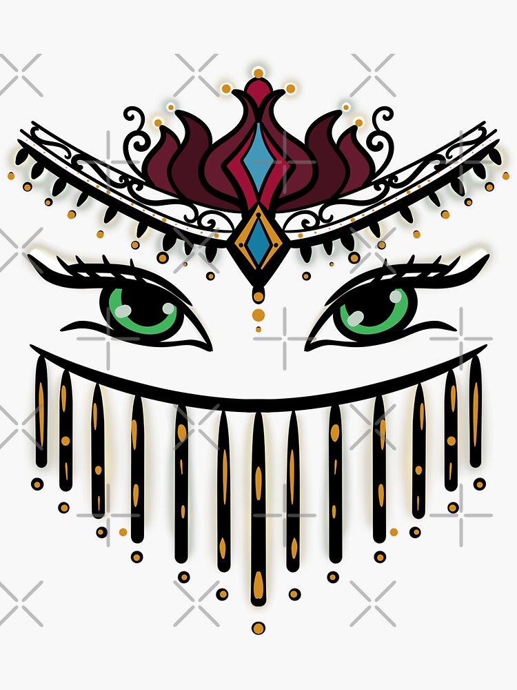 "Oriental eyes" Sticker for Sale by ArzuAbbas | Redbubble