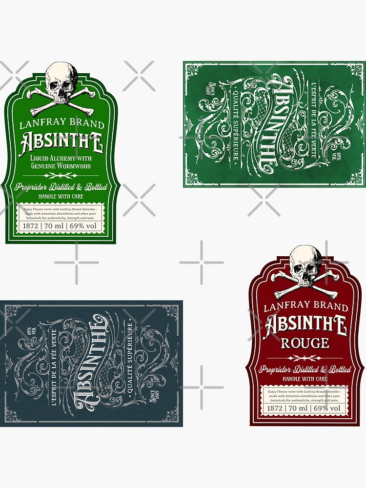 "Absinthe Sticker Pack" Sticker for Sale by StickerPackShop | Redbubble