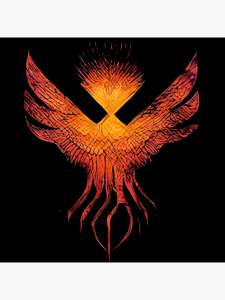 "Cyber Fire Phoenix Minimalistic Logo" Poster for Sale by AthenasGoods ...