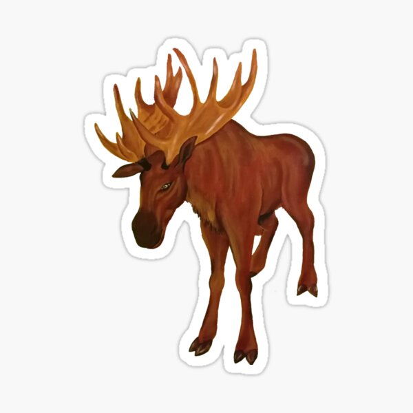 "Standing moose" Sticker for Sale by Wolf-Moon-Mumma | Redbubble