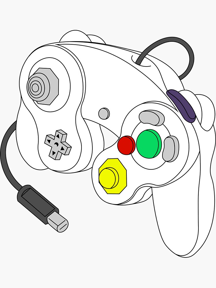 "gc controller" Sticker for Sale by tickdesigns | Redbubble