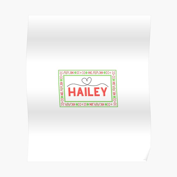 "hailey" Poster for Sale by amineSTARS | Redbubble