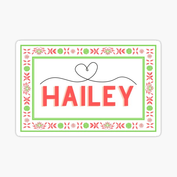 "hailey" Sticker for Sale by amineSTARS | Redbubble