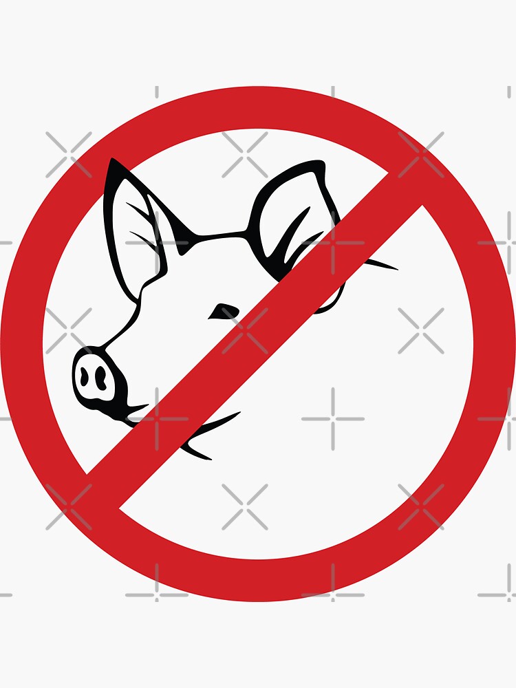 "Forbidden Pork sign" Sticker for Sale by TheMikis | Redbubble