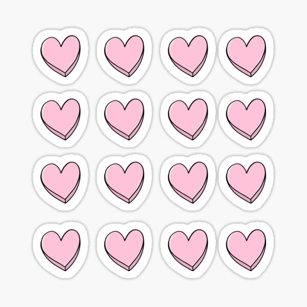 "Aesthetic cute pink hearts pack" Sticker for Sale by jullypaivadraws ...