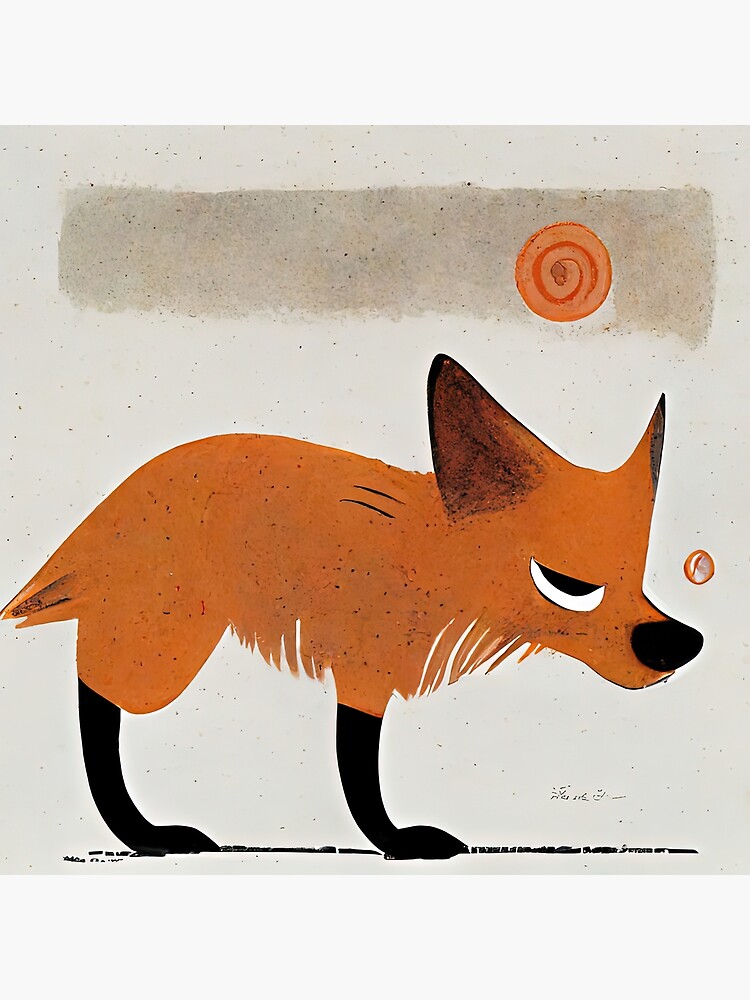 "Grumpy fox" Poster for Sale by Oscene | Redbubble