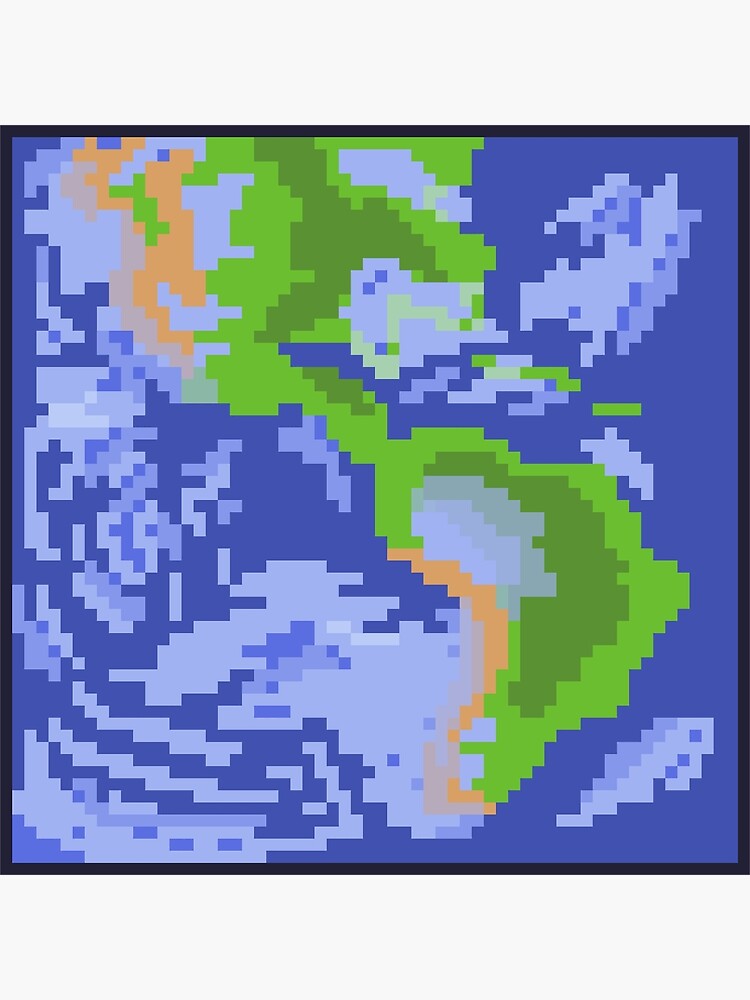 "Earth Globe - Pixel art Square Form" Poster for Sale by ...