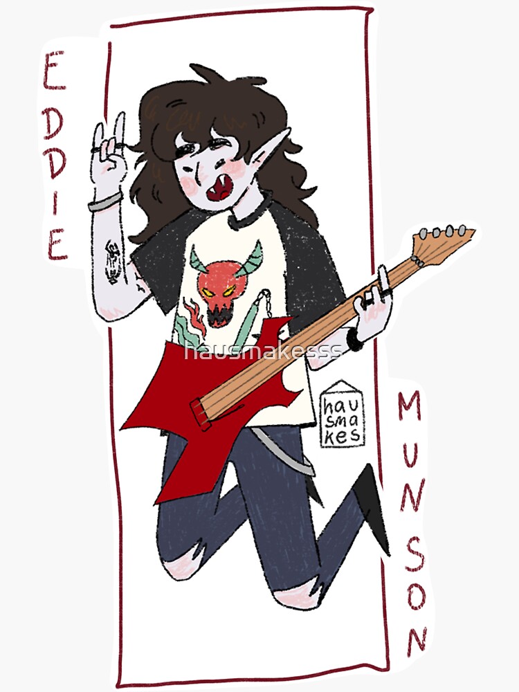 "Vampire Eddie Munson" Sticker for Sale by hausmakesss | Redbubble