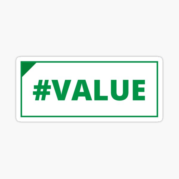  excel Value Sticker For Sale By TomorrowQuotes Redbubble