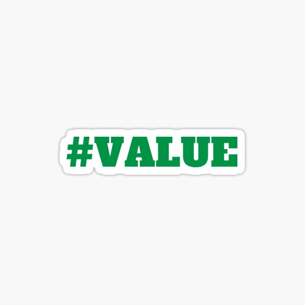 "excel value" Sticker for Sale by TomorrowQuotes | Redbubble