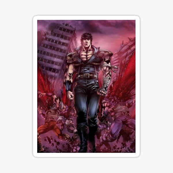 "Kenshiro Anime Hokuto No Ken" Sticker for Sale by JohnnyRhi | Redbubble