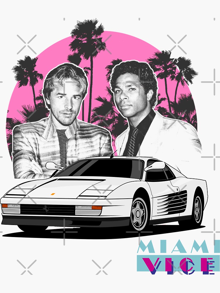 "Miami Vice - Purple edition " Sticker for Sale by emilmiami | Redbubble