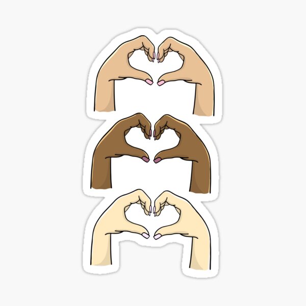 " woman heart hands" Sticker for Sale by jullypaivadraws | Redbubble