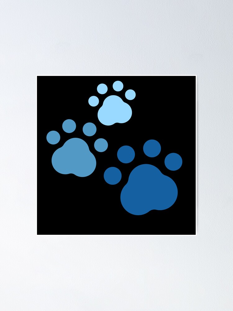 "Cute cat paws print design" Poster for Sale by WeDesignBest | Redbubble