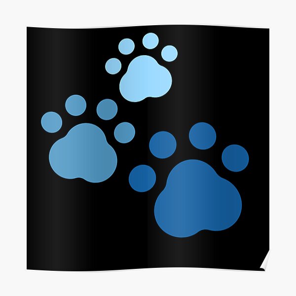 "Cute cat paws print design" Poster for Sale by WeDesignBest | Redbubble