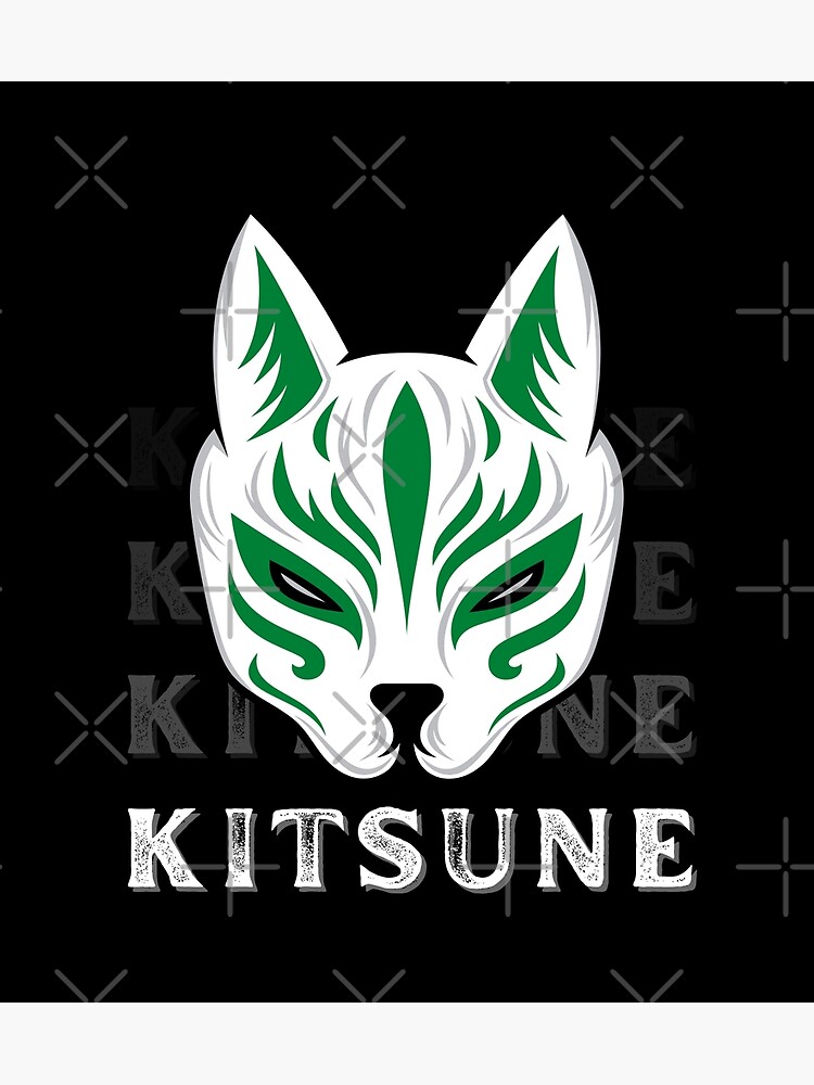Impression artistique « Kitsune | Renard de Jade | Renard vert | Renard ...