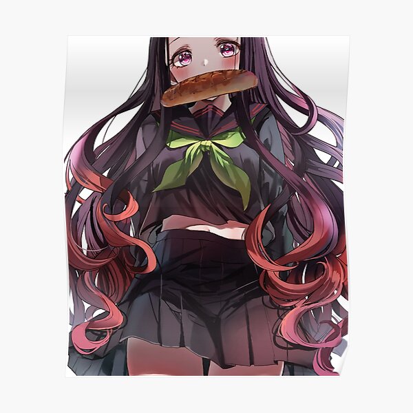 Kimetsu No Yaiba Cute Nezuko Poster For Sale By Animeartworks Redbubble