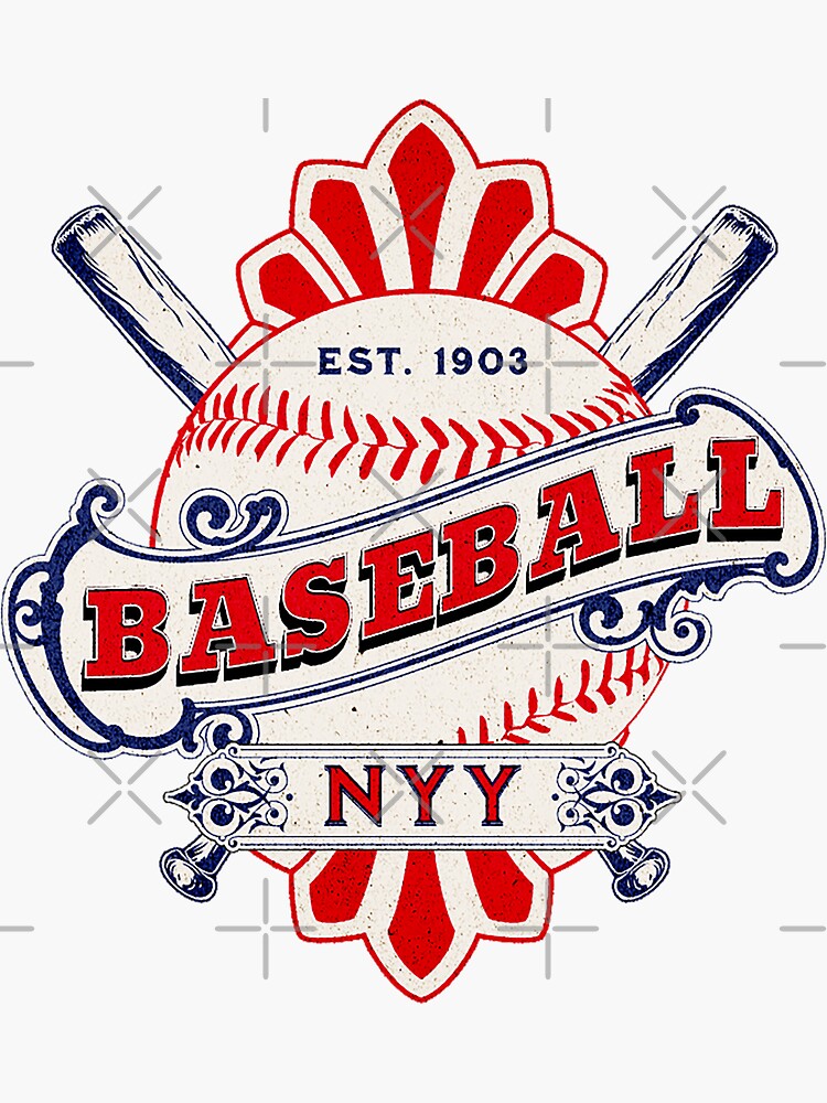 " Vintage NY Baseball Bats Retro New York " Sticker for Sale by ...