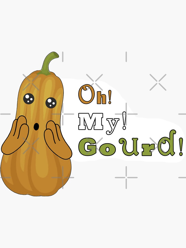 ""Oh My Gourd!"" Sticker for Sale by Stickybee22 | Redbubble
