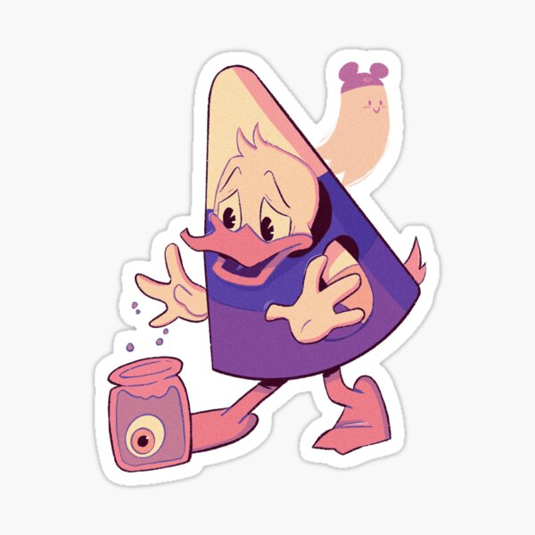 "Candy Corn Donald Duck " Sticker for Sale by GlointheArt | Redbubble