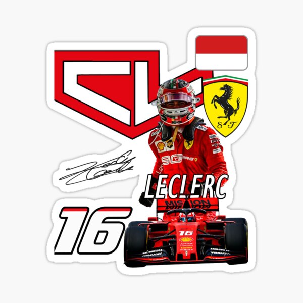 "Charles LECLERC - black outline " Sticker for Sale by Ronaldunion ...