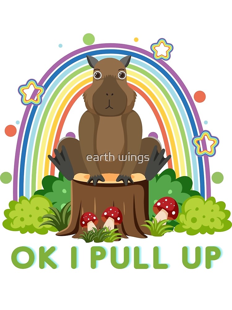 "Ok I Pull Up Capybara" Poster for Sale by All44all | Redbubble