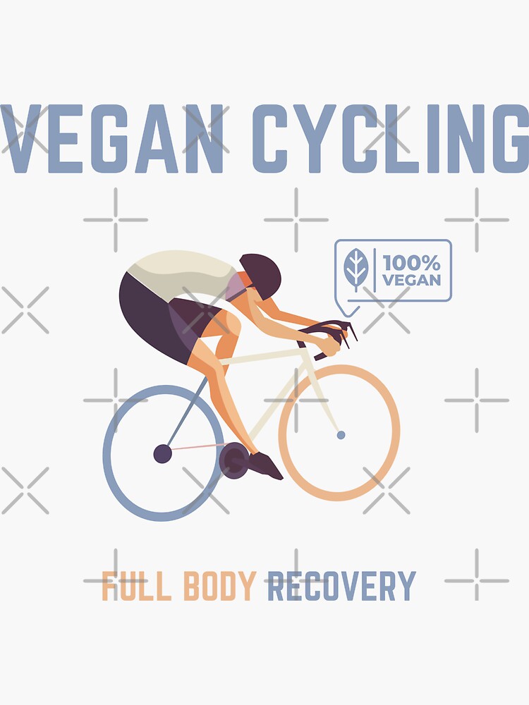 "Full Body Recovery Vegan Cycling" Sticker for Sale by SergioIDesigns ...