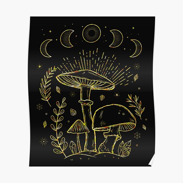 " Goblincore Aesthetic Dark Academia Cottagecore Mushroom " Poster for ...