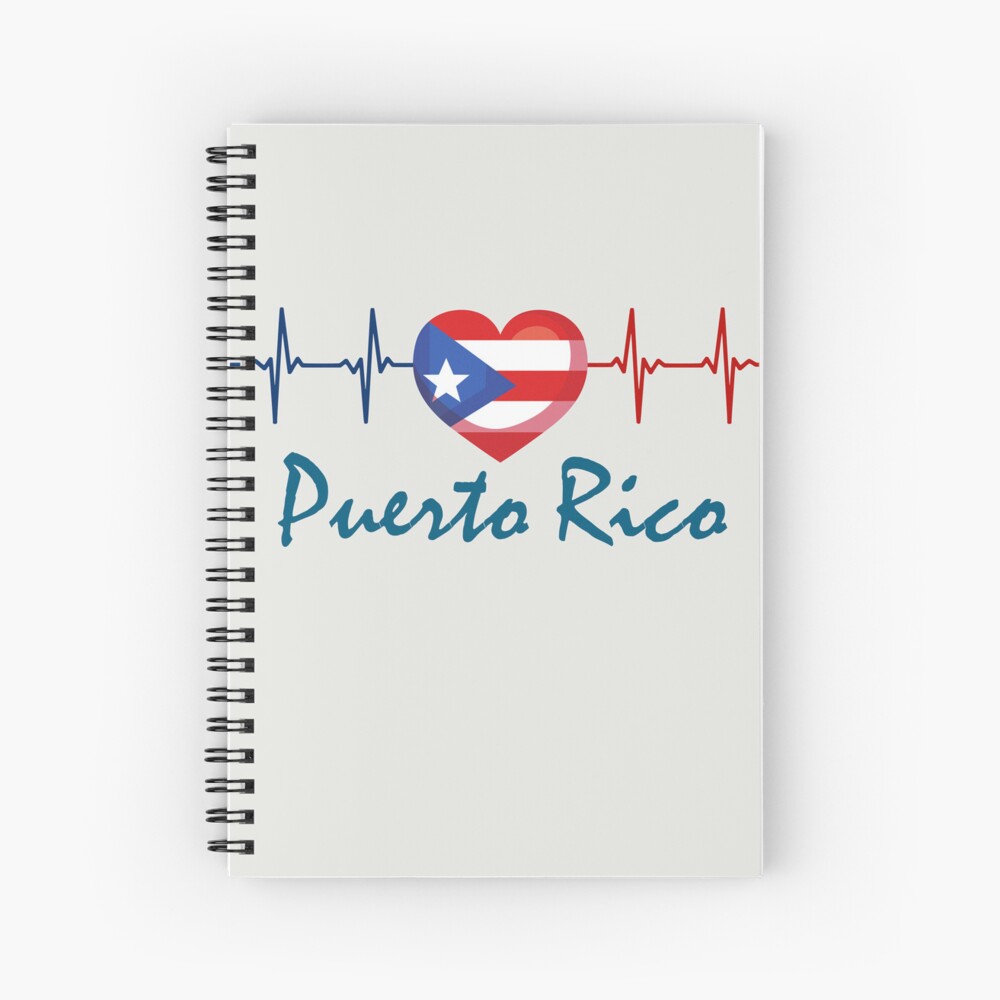 Cuaderno de espiral «Herencia Hispana Bandera de Puerto Rico Latido del ...