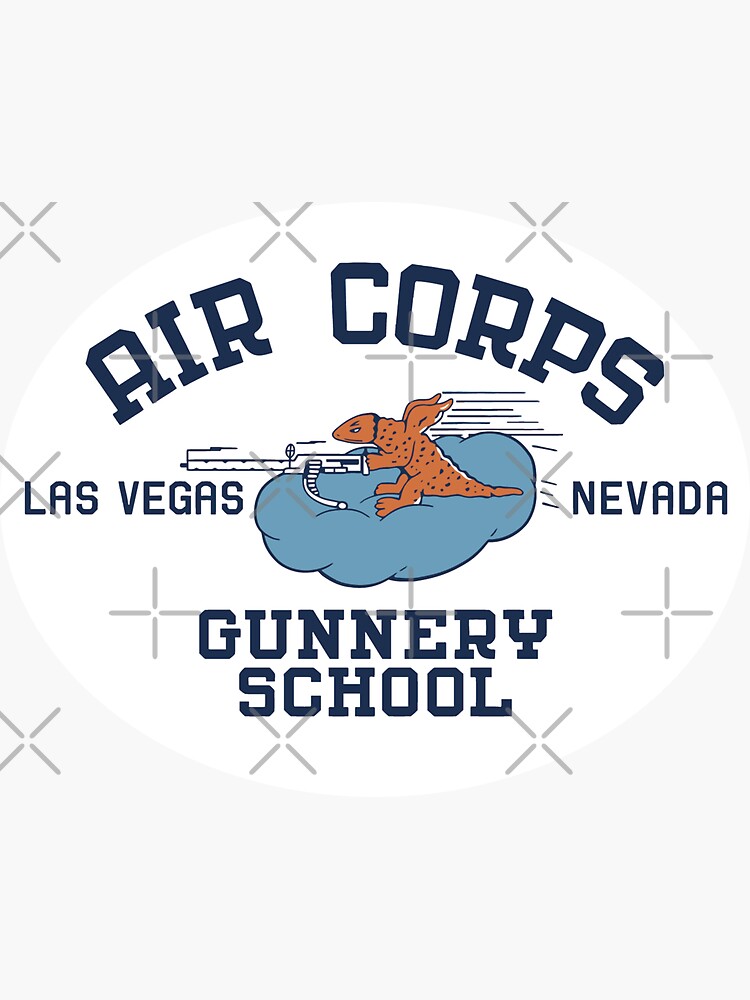 "AIR CORPS GUNNERY SCHOOL" Sticker for Sale by TheRetroCompany | Redbubble