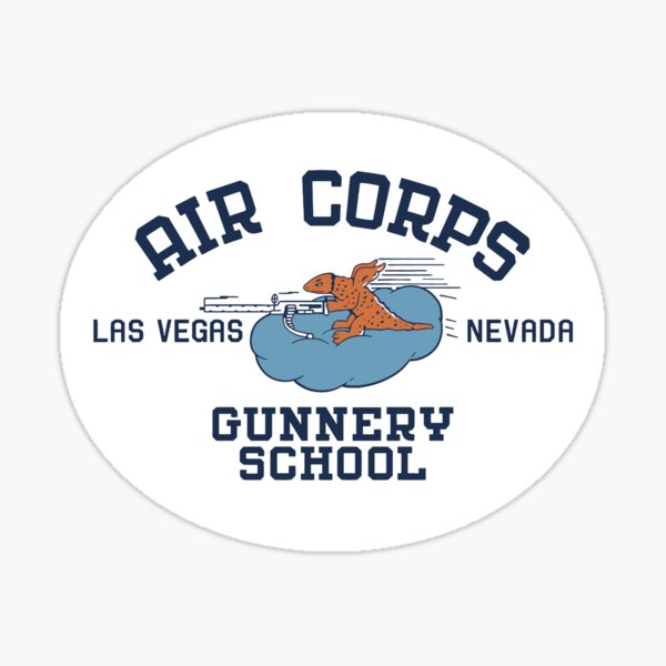 "AIR CORPS GUNNERY SCHOOL" Sticker for Sale by TheRetroCompany | Redbubble